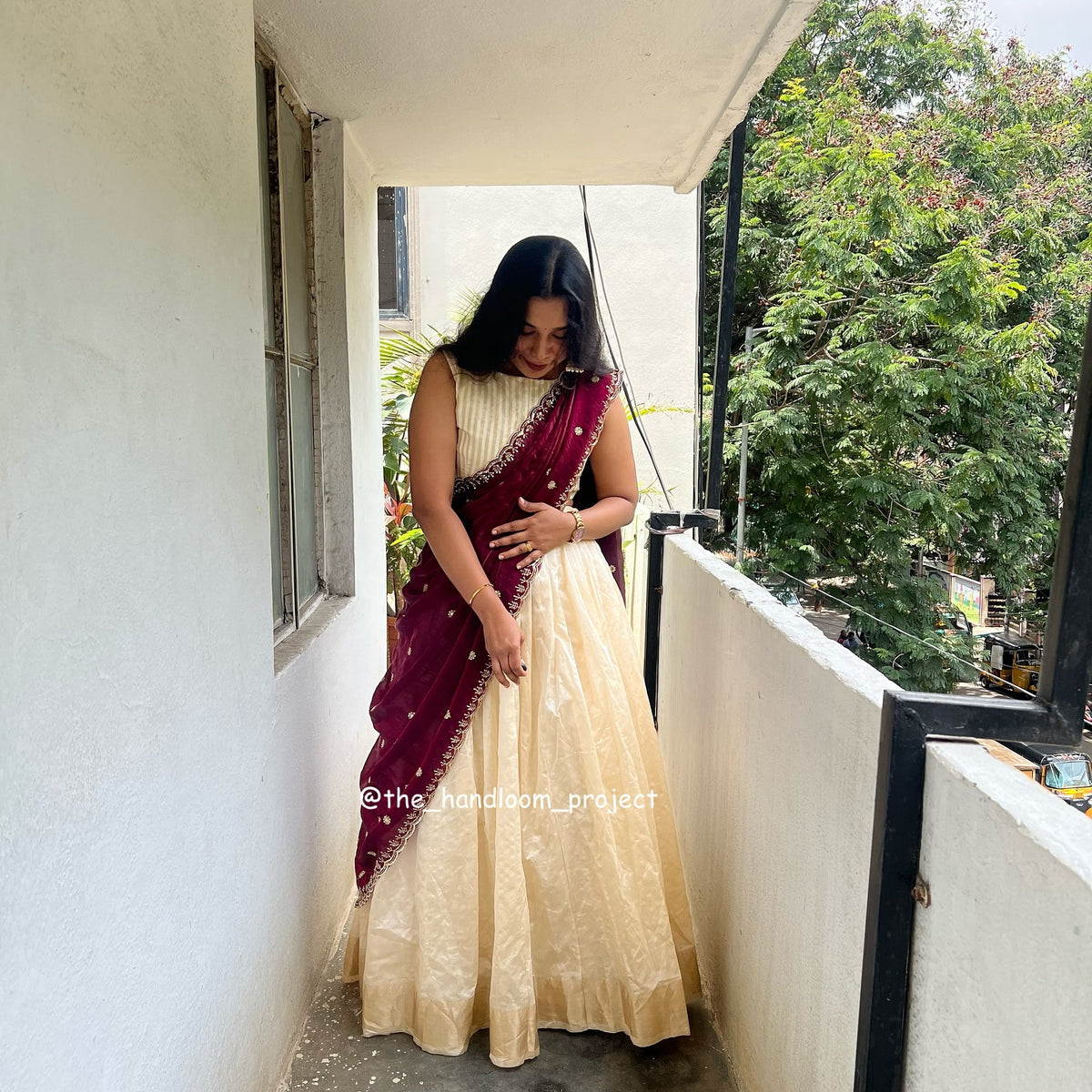 Maroon - opaline – The Handloom Project
